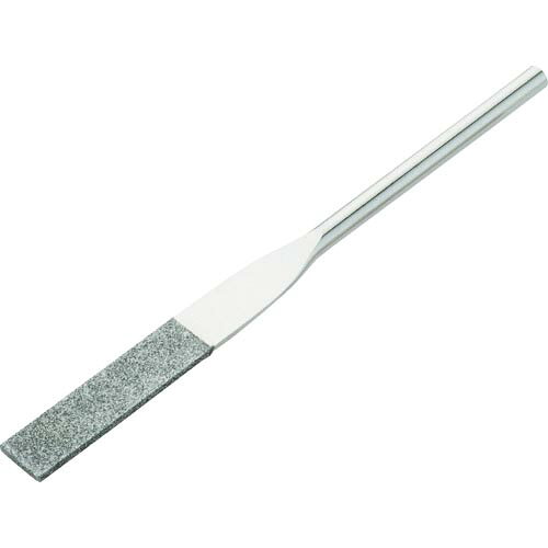 特長：厳選された上質のダイヤモンド砥粒を電着させたダイヤモンドヤスリです。仕様：全長(mm)：100幅(mm)：8厚さ(mm)：1.7±0.3刃長(mm)：40刃幅(mm)：30軸径(mm)：3.7刃厚(mm)：1．7±0．3形状：平粒度(...