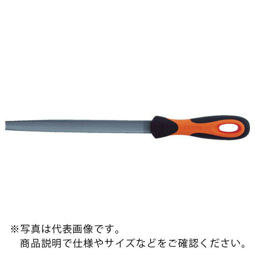 特長：エッジは先端に向かって細くなっており、4インチと6インチは先細、8インチ以上は半先細です。複目です。凹面、平面、大きな穴のヤスリがけ、バリ取りに適しています。エルゴハンドル付のヤスリです。仕様：仕上がりタイプ：中目形状：半丸全長(mm...