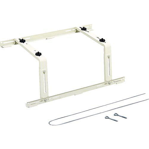 特長：エアコンの据付台です。用途：傾斜屋根用。仕様：エアコン固定寸法幅(mm)：300〜700エアコン固定寸法奥行(mm)：180〜345使用荷重(kg)：80色調：アイボリー材質／仕上：ZAM［［R下］］＋粉体塗装　●代表画像について 商...