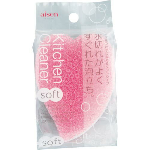 特長：水切れ・泡切れがよく、衛生的な目の粗いウレタンと傷が付きにくくソフトに洗える特殊加工のナイロン不織布、洗剤含みのよいスポンジを貼り合わせています。持ちやすく、隅々まで洗える形状です。用途：食器・調理器具・フッ素樹脂加工品洗浄用。キズを...