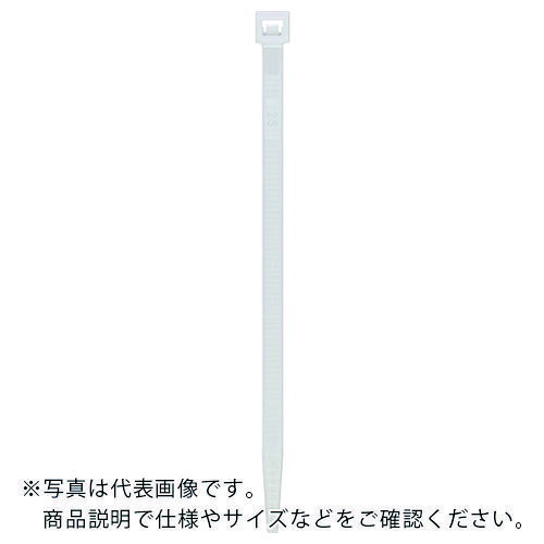 特長：主に屋内での結束に適した高品質ケーブルタイです。用途：電線ケーブルの固定や結束に。仕様：色：ホワイト幅(mm)：6長さ(mm)：360厚さ(mm)：1.63最大結束径(mm)：101引張強度(N)：450最小結束径(mm)：5一度締め...