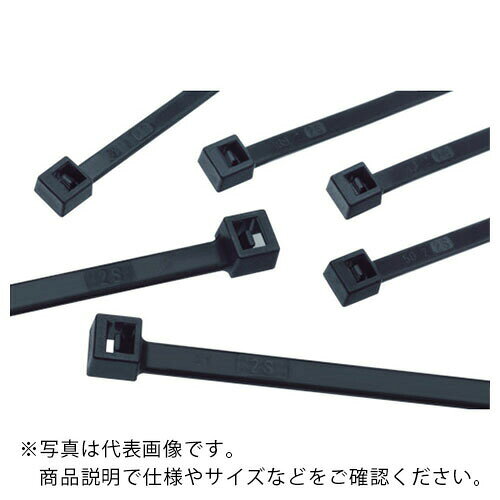 特長：耐熱性タイプのナイロンケーブルタイです。用途：電線ケーブルの固定や結束に。REACH、RoHS適合品仕様：色：ブラック幅(mm)：4.5長さ(mm)：280厚さ(mm)：1.45最大結束径(mm)：76引張強度(N)：280最小結束径...