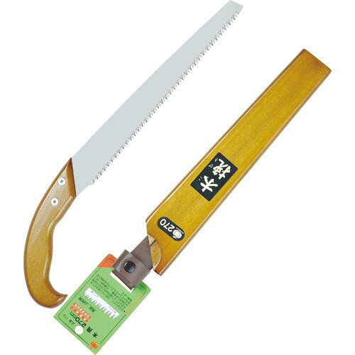 特長：生木専用タイプです。生木全般（枝木・樹木・果樹）に使用できます。特に太枝切りに最適です。用途：枝木、樹木、果樹などの生木に。生木剪定用仕様：刃長(mm)：270全長(mm)：420刃ピッチ(mm)：3.2〜4.0適合替刃：S719切断...