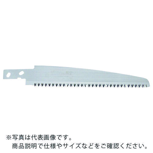 特長：生木全般（林業・造園・土木・果樹園）に使用できます。アサリが無いので鏡面仕上げのような切口です。用途：生木剪定用仕様：刃長(mm)：300全長(mm)：350刃ピッチ(mm)：4.0適合本体：175刃厚(mm)：1.1衝撃焼入れ無電解...