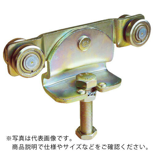 特長：大きいベアリングが使用されていることで、より小さな力で、吊り車のスムーズかつ安定した走行を確保してます。吊り車が前後・左右両方向に揺動可能な為、滑車部分に余計な負荷がかかりずらく、吊り車の長寿命化に貢献しています。用途：ドアハンガー用...