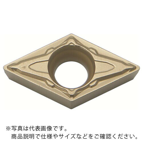 特長：耐高温変形性の高い特殊母材と界面を強化した高硬度強靭被膜により、耐摩耗性・安定性向上を実現します。鋼の軽断続加工に最適です。用途：旋削加工用。被削材：鋼。仕様：チップ形状：ひし形55°厚さ(mm)：3.97被膜構成：微細柱状TiCN+...