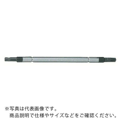 特長：スーパーアクショングリップドライバー専用ビットです。仕様：刃先：T27×T30軸長(mm)：125全長(mm)：125差込角(mm)：6.35シャンク径(mm)：6.35スーパーアクショングリップドライバー用差替ビットヘクスローブ両頭...