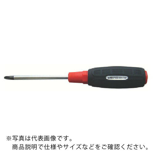 特長：滑りにくく力の入るスリット形状と六角形状(グリップエンド)です。仕様：刃先：［［＋］］2軸長(mm)：100全長(mm)：217先端マグネット：磁力ありグリップ色：黒、赤先端：マグネット入り高精度ブラックポイント加工材質／仕上：軸：特...