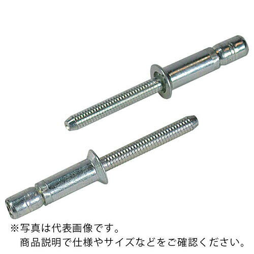 特長：引きつけ力(締付け力)が強く、耐震性、気密性に優れています。ワイドレンジ(締付け板厚の範囲が広い)のため、たくさんのサイズのリベットを用意する必要がありません。片側から複数の母材をワン・アクションで締結できます。溶接に比べて作業の省力...