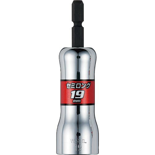 特長：全長92mmのセミロング仕様で、ソケット穴深さは50mmのためナット作業に適しています。従来の深穴ソケットに比べ約35％の軽量設計です。軸圧入式を採用しています。ソケット部と軸部を別材質、別硬度とする事で、一体式と比べて8倍の耐久性が...