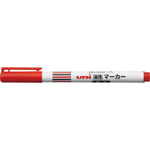 特長：いろんな素材に筆記可能な油性マーカーで、工業用として最適です。用途：工業用として各種素材、部品へのマーキング、識別用。仕様：インク色：赤文字サイズ：細字色：赤サイズ：軸径Ф10.7×厚さ14.3×全長139.1mm材質／仕上：本体:再...