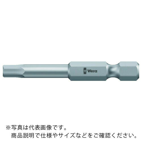 特長：頑強なビットで、鉄板や金属板の加工に最適です。Wera独自のHex-Plusと呼ばれる面接触構造により、六角ねじ穴の内側を傷めることなく、ねじの寿命を延ばすことにも貢献します。仕様：全長(mm)：50シャンク径(mm)：6.35対辺(...