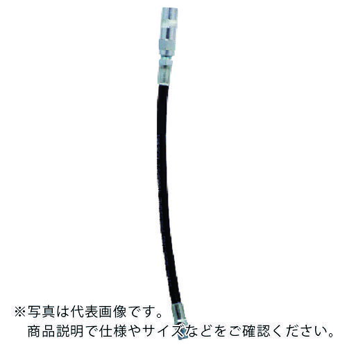 特長：様々な角度に対応したチャッキング式のグリースガン専用ノズルで噛み込み式なので安定したグリースアップが可能です。ハイドロリックニップル用です。フレキシブルタイプです。仕様：全長(mm)：250ノズル接続ねじ：R1/8チャッキング式接続ね...