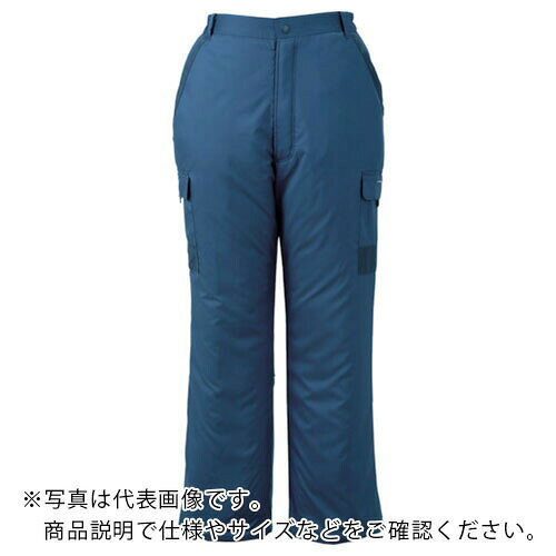 特長：見た目の格好良さと抜群の防寒性、過酷な環境でも快適な防寒服です。用途：現場作業用。仕様：色：紺サイズ：3Lウエスト(cm)：94〜104股下(cm)：76材質／仕上：表：ポリエステル100%裏：ポリエステル100%キルト裏地：中綿ポリ...
