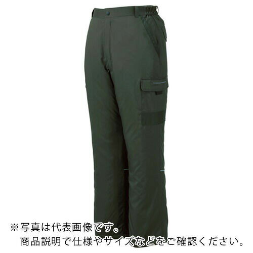 特長：見た目の格好良さと抜群の防寒性、過酷な環境でも快適な防寒服です。用途：現場作業用。仕様：色：ODサイズ：Lウエスト(cm)：78〜88股下(cm)：76材質／仕上：表：ポリエステル100%裏：ポリエステル100%キルト裏地：中綿ポリエ...