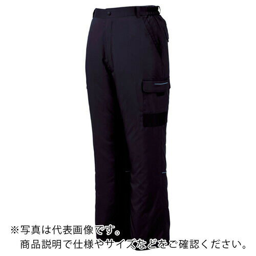 特長：見た目の格好良さと抜群の防寒性、過酷な環境でも快適な防寒服です。用途：現場作業用。仕様：色：ブラックサイズ：LLウエスト(cm)：86〜96股下(cm)：76材質／仕上：表：ポリエステル100%裏：ポリエステル100%キルト裏地：中綿...