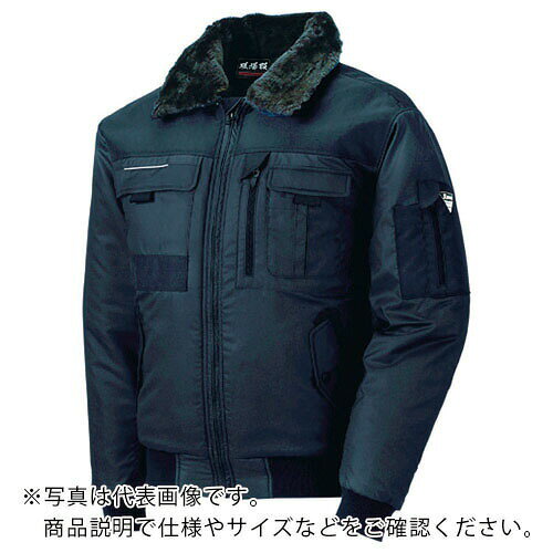 特長：見た目の格好良さと抜群の防寒性、過酷な環境でも快適な防寒服です。用途：現場作業用。仕様：色：ブラックサイズ：3L着丈(cm)：72胸囲(cm)：127材質／仕上：表：ポリエステル100%裏：ポリエステル100%キルト裏地：中綿ポリエス...