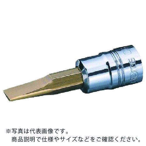 特長：チタンコーティングにより耐摩耗性を向上しています。差込角側は応力の集中を防ぐパワーフィット形状を採用しています。用途：ネプロス・汎用工具仕様：刃先：［［−］］1×6差込角(mm)：6.35全長(mm)：47.7材質／仕上：特殊工具鋼　...