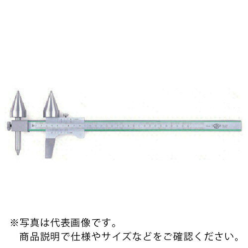 特長：等径穴はもちろん、異口径穴のピッチ間測定が可能です。用途：あらゆる加工現場に必要な測定工具。仕様：測定範囲(mm)：50〜1000(上段), 40〜1000(下段)最大許容誤差(mm)：±0.07最小表示(mm)：0.1ジョー寸法(m...