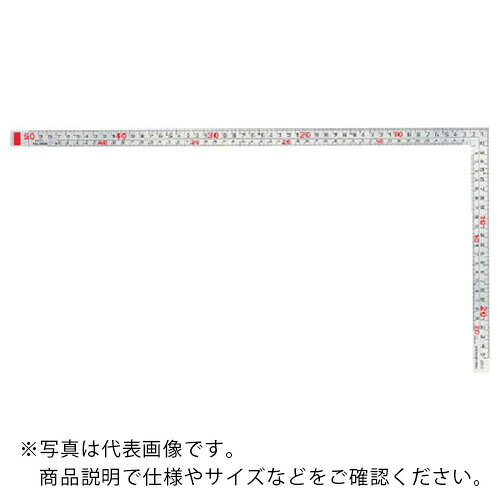 特長：コーナー部が厚くないので、けがきがしやすいです。大きく鮮明な目盛数字採用です。TIG溶接により強度がアップしました。厚手広幅　鉄工用曲尺です。用途：建築用曲尺に。仕様：長辺(mm)：520短辺(mm)：265幅(mm)：20厚さ(mm...