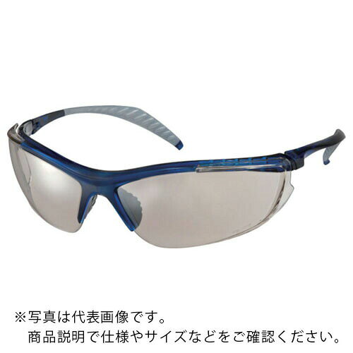 特長：レンズは衝撃に強いポリカーボネートを使用しています。紫外線を99.9%カットします。曇りやムレを防止するベンチレーション設計です。(クリアは内側のみ)用途：安全保護メガネ仕様：レンズ色:クリアテンプル色:ブルーフレーム色:ブルー幅(m...