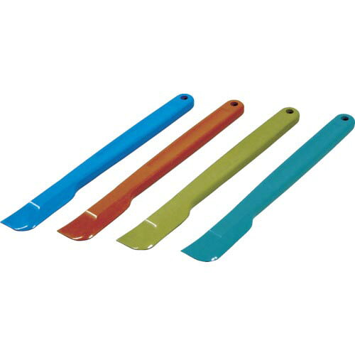 特長：金属検知機で反応可能な素材（芯材含め）を使用しており異物混入リスクを軽減します。用途：製菓でクリームを扱う際に。仕様：すくい部幅(mm)：31全長(mm)：253耐熱温度(℃)：180色：青色系食品衛生法適合小タイプ材質／仕上：シリコ...