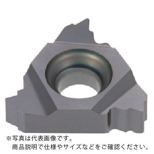 特長：外径用PTねじインサートです。用途：ねじ切り加工用。仕様：適合被削材：鋼、鋳鉄コーナ半径(mm)：0.25ねじ切りインサートサイズ：16山数：14.0勝手：R内接円径(mm)：9.525X方向刃形位置(mm)：1.6Y方向刃形位置(m...