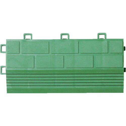 用途：屋上やベランダに。人工芝フチ仕様：色：グリーンサイズ長辺(mm)：150サイズ短辺(mm)：75厚さ(mm)：16タイプ：縁駒メス材質／仕上：エチレン酢酸ビニール樹脂（EVA）注意：高温（70℃以上）になるような場所では使用しないでく...