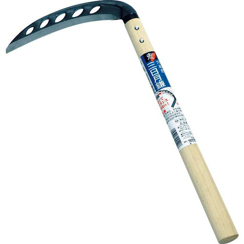特長：切れ味重視の方にお勧めの鎌です。刃部に穴を空けて軽量化しました。疲れにくく女性や長時間作業する時に向いています。砥ぐことができます。用途：やわらかい草の草取り、草刈りに。仕様：刃長(mm)：180刃幅(mm)：30全長(mm)：390...