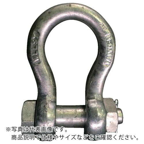 特長：JIS規格シャックルです。サイズが豊富でいろいろな用途でご使用いただけます。用途：土木、建築工事などでの荷物の荷役・連結金具として使用。仕様：基本使用荷重(t)：3.15寸法(mm)B：34寸法(mm)t：22寸法(mm)d3：26寸...
