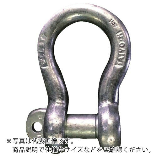 特長：スタンダードなシャックルです。サイズが豊富でいろいろな用途でご使用いただけます。用途：土木、建築工事などでの荷物の荷役・連結金具として使用。仕様：基本使用荷重(t)：3.15寸法(mm)B：34寸法(mm)t：22寸法(mm)d3：2...