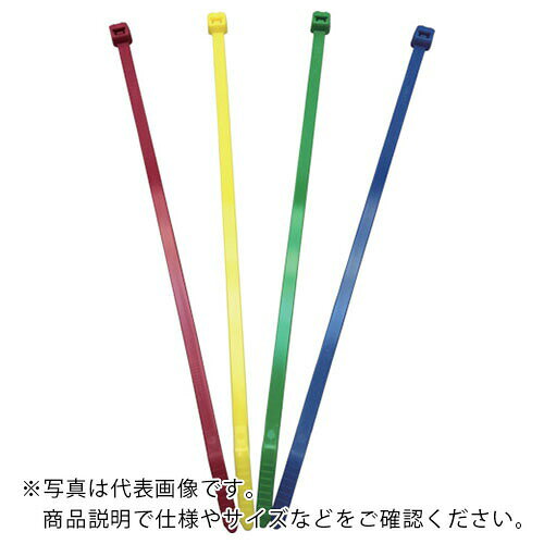 特長：幅広く使用できる汎用性の高い標準タイプのナイロン結束バンドです。色分け、識別に最適です。用途：ケーブルなどの結束に。仕様：色：レッド幅(mm)：2.5長さ(mm)：203厚さ(mm)：1.1最大結束径(mm)：51引張強度(N)：80...