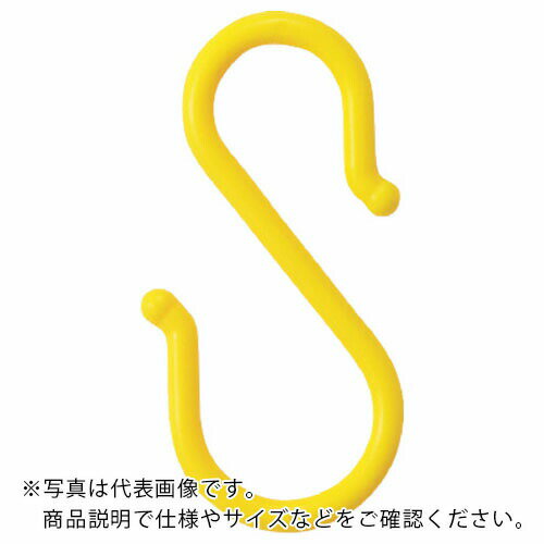 特長：プラスチック製で軽く扱いやすいです。用途：PCチェーンの先端に。軽量物の吊り下げ用室内など気軽に使用していただけるフック。仕様：色：イエローD(mm)：8L(mm)：100W1(mm)：28W2(mm)：38全長(mm)：115PCエ...