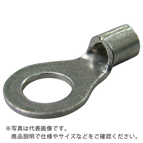 特長：ニッケル材の耐熱仕様です。接触面(舌部)が丸く、ねじ固定用の取り付け穴がある裸圧着端子です。ニクロム・ニッケル線専用です。用途：ヒーター線および電熱線の接続に。仕様：電線抱合範囲 単線(mm)：0.6〜1.4外径寸法(mm)：5.5ス...