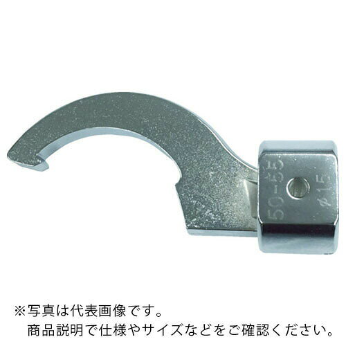 特長：へッド交換式トルクレンチ用引掛けスパナです。用途：軸受ナット・コレットチャック用ナット等の溝に引掛けて使用仕様：適合トルクレンチ：N100SPCK、N100〜N140GCK、N100BCK・LCK、DTC-N1000REV全長(mm)...