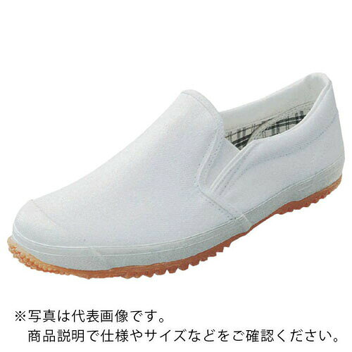 特長：軽量作業シューズです。スリッポンで脱ぎ履きが容易です。履き口パット付きで、ゴミの侵入を防ぎます。ムレにくく、臭いを抑制しています。用途：一般作業に。仕様：寸法(cm)：23.0足幅サイズ：EEE色：ホワイトUS(アメリカ)規格サイズ：...