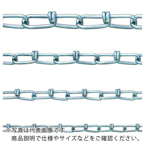 特長：溶接を施さず複雑な曲げ加工により安定した強度があります。用途：パーツとの併用で、転倒防止・連結部品として使用できます。仕様：全長(m)：30線径d(mm)：1.2内長P(mm)：17.6内幅W(mm)：3.5使用荷重(kN)：0.19...
