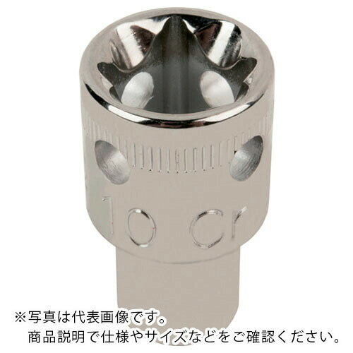特長：セーフティーロック用の穴が4か所に空いた、高所作業向けのソケットです。穴が1か所のみの従来品と比較し、4か所の穴にプランジャーが入るため、高所作業での安全性を高めています。仕様：差込角(mm)：12.7対辺寸法(mm)：12全長(mm...