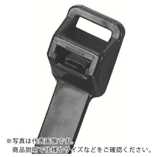 特長：ヘッド部についたタブを下げることで結束後でも簡単に取り外し再使用ができます。配線を増やしたり直したりする場合の仮止め用として使用できます。余長部分を先端のバックルに収納できます。別売のマウンティングクリップ(MCEH-S25-C0)を...