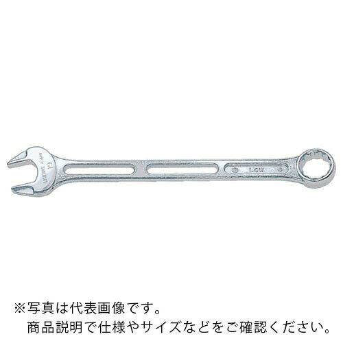 特長：JIS規格品です。当社比で平均20%以上軽量化するとともに省資源を目指した工具です。めがね柄部の曲がり角度12°です。軽量化のネックである強度を確保し、JIS規格をクリアしてます。用途：ねじの締結作業長時間にわたる作業仕様：二面幅寸法...