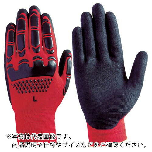 特長：ナックルガードの厚みをあえて薄くし、衝撃をガードしつつ狭い場所にも手が届きます。手のひらに、耐油・耐摩耗性に優れ薄くて丈夫なニトリルゴムをコーティングしています。用途：組立運搬、整備作業に。仕様：色：レッドサイズ：LLゲージ数：13全...