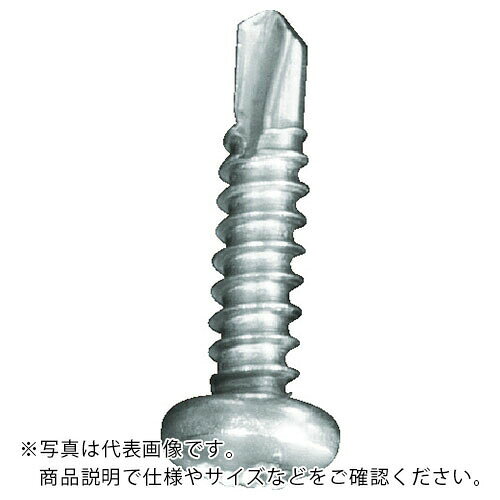 特長：アルミ板専用で、耐食性のあるステンレス材を使用しています。アルミ部材・アルミ外壁取付などアルミ部材専用のドリルねじです。用途：アルミ部材・アルミ外壁取付に。仕様：最大適合板厚(mm)：2.6頭部径(mm)：8頭部厚さ(mm)：3.0適...