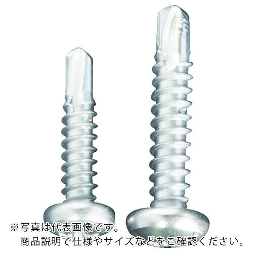 特長：SUS304系製品と同等の高い耐食性で、しかも十分な靭性・硬度があるので高い耐食性と作業性を両立した画期的なドリルねじです。用途：耐食性が求められる環境で板金工事・角波等金属外壁取付に。仕様：最大適合板厚(mm)：4頭部径(mm)：9...
