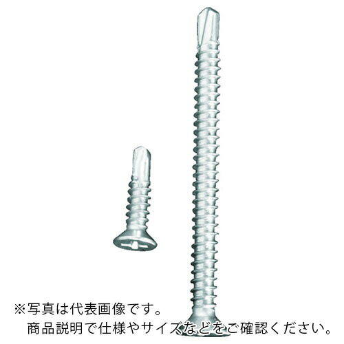 特長：頭部を取付部材と面一に沈め、頭部の引っかかりをなくし外観をよくします。座ぐりが施してある部材の締結などに適したドリルねじです。用途：座ぐりが施してある部材の締結に。仕様：最大適合板厚(mm)：4頭部径(mm)：10頭部厚さ(mm)：3...