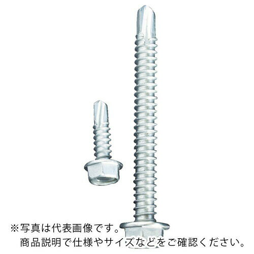 特長：六角頭によりトルク伝達力が大きく、カムアウトしにくいので作業性に優れています。用途：板金工事・金属外壁取付に。仕様：最大適合板厚(mm)：4つば径(mm)：10.5呼び寸法(mm)d×L：M5×60タイプ：全ねじタイプ対辺(mm)：8...