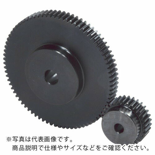 特長：モジュール、歯数等を豊富に取り揃え、低価格で応用性に富んでいます。わずらわしい追加工不要の完成品です。用途：動力伝達用歯車。仕様：歯数：45形状：S1T基準円直径(mm)：φ45歯幅(mm)：10穴径(mm)：φ8モジュール：1全長(...