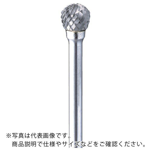 特長：切削性、耐摩耗性、耐久性に優れています。重切削から精密切削まで目的に合わせ豊富なサイズやカット形状があります。用途：仕様：形状：球(クロスカット)刃径(mm)：4.0刃長(mm)：4.0軸径(mm)：3.0軸長(mm)：38.5全長(...