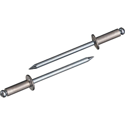 特長：必要な仕事に無駄なく使える少量サイズです。片側から複数の母材をワン・アクションで締結できます。用途：マンドレルとボディが最もポピュラーな材質の組み合わせのブラインドリベットです必要な仕事に無駄なく使える少量サイズです。片側から複数の母...