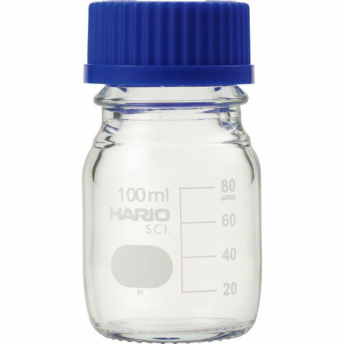 特長：こぼしにくく、注ぎやすい液切リングが付いています。耐熱ガラス製ですので、オートクレーブや乾熱滅菌に対応しています。本製品には青いフタが付属しています。ねじ規格「GL-45」を採用しておりますので、お手持ちのフタに付け替えれば、様々な用...