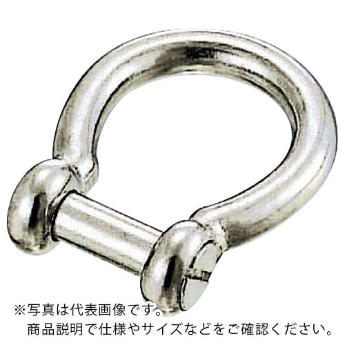 特長：W寸法が広く、太いロープなどにも対応できます。ピンの出っ張り（摘む部分）を除いているので、邪魔になりません。用途：チェーン・ワイヤー・ロープ等の連結金具として、また端末の金具のジョイントに。仕様：使用荷重(kN)：0.88ねじ径：M5...